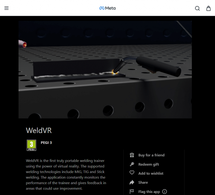 WeldVR Available on META/Oculus Quest Store | Welding Simulator | WeldVR
